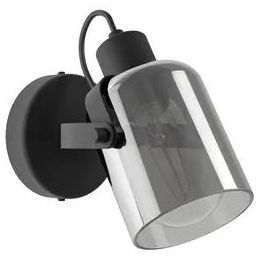 Eglo Deckenspot "BERREGAS Spotlampe - Stahl - E27 - 1X28W - IP20", schwarz, chrom, 1, &Oslash; 11cm, 1 Stk., Leuchten, Wandleuchte, Wandspot, schwenkbar, Strahler, &Oslash;11 cm, Deckenspot