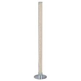 Trio REALITY LEUCHTEN LED Stehlampe "EMILA", grau (chromfarben), 1, &Oslash; 18cm H: 104cm, 1 Stk., Leuchten, mit RGBW Farbwechsel, dimmbar &uuml;ber Fernbedienung, Fu&szlig;schalter, LED Stehlampe