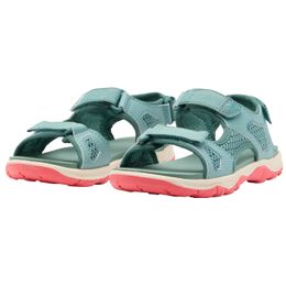 Sandale Jack Wolfskin "TARACO BEACH SANDAL K", Kinder, Gr. 29, gr&uuml;n (soft jade), Synthetik, Textil, Schuhe Sandale, mit Klettverschluss