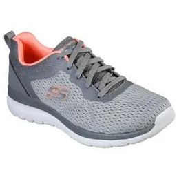 Berufsschuh Skechers "BOUNTIFUL - QUICK PATH", Damen, Gr. 40, grau, koralle, Lederimitat, Textil, Schuhe, Freizeitschuh, Halbschuh, Schn&uuml;rschuh mit gepolsterter Innensohle