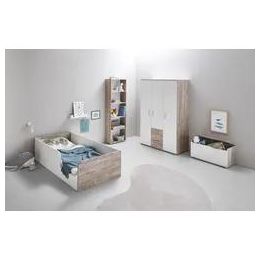 Jugendzimmer-Set OTTO HOME "Kinderzimmer-Set &raquo;Rieke&laquo; 4-teilig", wei&szlig; (eiche, sand, nachbildung, wei&szlig;), ohne Matratze, B/H: 90cm x 200cm, Holzwerkstoff, Schlafzimmerm&ouml;bel-Sets, Farblich abgestimmte M&ouml;belserie