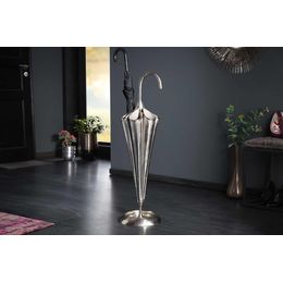Riess Ambiente Eleganter Schirmst&auml;nder UMBRELLA 91cm silber Aluminium f&uuml;r 6 Schirme Riess-Ambiente Modern