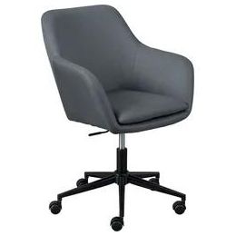 Drehstuhl Inter Link "Workrelaxed", grau, schwarz, grau, B:61,5cm H:83,5cm T:63cm, Polyester, St&uuml;hle, Drehstuhl, h&ouml;henverstellbar