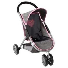 Bayer Chic 2000 Puppenbuggy CHIC2000 "Speedy", melange grau, navy, Puppenwagen, KinderB:35cm H:59cm T:54cm, Kunststoff, Metall, Polyester, mit leichtg&auml;ngigen Doppelr&auml;dern, B:35cm H:59cm T:54cm