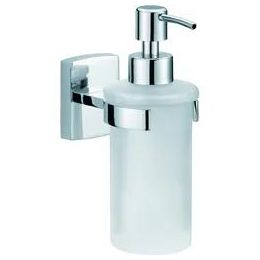 Seifenspender Tesa "1x Tesa klaam Design-Seifenspender", chrome, Dosierspender, Seifenspender, chrom-wei&szlig; 12,5 cm : 7 cm : 17 cm