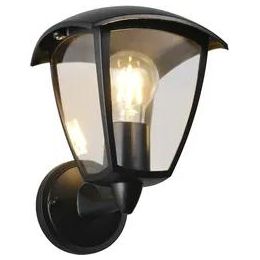 Trio LEUCHTEN Au&szlig;en-Wandleuchte "VENTA, Laterne Hauswand Fassadenbeleuchtung, exkl 1x E27 max 10W, IP44", schwarz matt, 1, H: 24cm, 1 Stk., Leuchten, Wandlampe Laternen-Optik, aufw&auml;rts gerichtet, Schirm Kunststoff