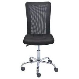 Drehstuhl Inter Link "Bonnie", schwarz, chrom, schwarz, B:43cm H:88cm T:53cm, Kunstleder, Kunststoff, Metall, Polyester, St&uuml;hle, Drehstuhl