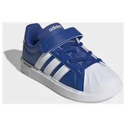 Sneaker Adidas SPORTSWEAR "STREETTALK", M&auml;dchen, Gr. 33, royal blau, cloud wei&szlig;, grau two, Synthetik, Schuhe Sneaker, inspiriert vom Design des Adidas superstar, f&uuml;r Kinder
