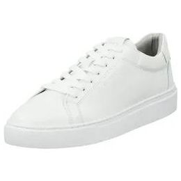 Sneaker Gant "Mc Julien", Herren, Gr. 42, wei&szlig;, wei&szlig;, Leder, unifarben, Schuhe Sneaker, Business Schn&uuml;rschuh, Retro Sneaker mit Lederinnensohle