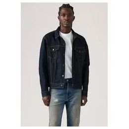 Levi's Jeansjacke LEVI'S "VINTAGE FIT TRUCKER JKT", Herren, Gr. S, wash it out rinse t, Denim/Jeans, Obermaterial: 100% Baumwolle, unifarben, h&uuml;ftlang, Rundhals, 1-Knopf-Manschette, Jacken Jeansjacke, mit Knopfleiste