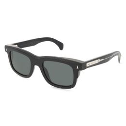 Moncler ME6004 CLARO | Unisex-Sonnenbrille | Fassung: Vollrand, Quadratisch, Acetat, Schwarz Gl&auml;nzend | Glasfarbe: Grau