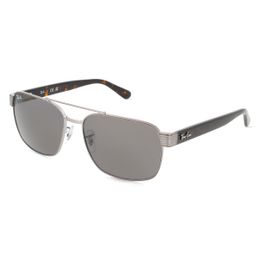 Ray-Ban RB3751 | Unisex-Sonnenbrille | Fassung: Vollrand, Quadratisch, Metall, Gun | Glasfarbe: Grau