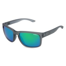 O`Neill O&rsquo;Neill 966123 | Herren-Sonnenbrille | Fassung: Vollrand, Quadratisch, Kunststoff, Grau Matt | Glasfarbe: Gr&uuml;n