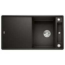 Granitsp&uuml;le Blanco "AXIA III 5 S-F", schwarz, B:50cm H:19cm T:91cm, Verbundwerkstoff, K&uuml;chensp&uuml;len, inklusive gratis Glasschneidebrett