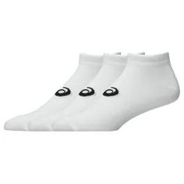 Laufsocken asics "3 PACK ANKLE SOCK", Damen, Gr. S (35/38), brilliant wei&szlig;, Obermaterial: 70% Baumwolle, 16% Nylon, 11% Polyester, 3% sonstige Fasern, Socken, f&uuml;r sportliches Laufgef&uuml;hl, mit Mesh-Knit-Gewebe, mit D&auml;mpfung