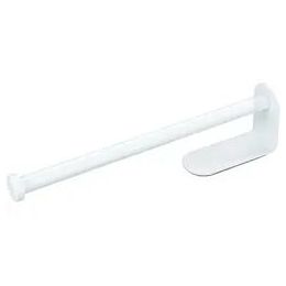 K&uuml;chenrollenhalter Wenko "Modell Nio", wei&szlig;, B:27,5cm H:4,5cm L:7cm, Aluminium, K&uuml;chenrollenhalter, selbstklebend, Befestigen ohne Bohren, rostfreies Aluminium