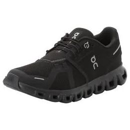 Sneaker On RUNNING "On RUNNING CLOUD 6", Damen, Gr. 37,5, schwarz, schwarz, Synthetik, Schuhe Sneaker