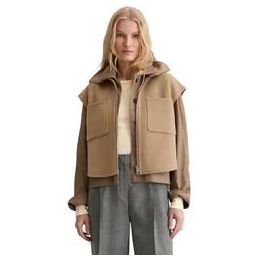 Marc O'Polo Steppweste MARC O'POLO "aus edlem Woll-Doubleface", Damen, Gr. 40, soft mocca, Obermaterial: 50% Wolle, 50% Polyester, unifarben, relaxed fit, Westen Steppweste
