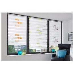 Doppelrollo K-home "Delphi", gr&uuml;n, B:65cm H:150cm, Polyester, Rollos, im Fixma&szlig;