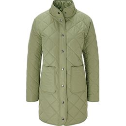 Damen Longjacke mit quadratischem Steppmuster schilf, Gr&ouml;&szlig;e 56