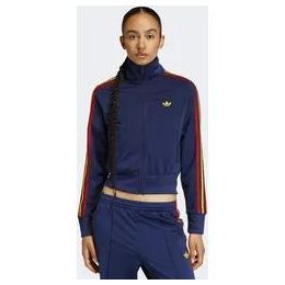 Trainingsjacke Adidas ORIGINALS "FIREBIRD CLASSIC ORIGINALS", Damen, Gr. XS, dunkelblau, team power rot 2, crew gelb, Obermaterial: 100% Polyester, Jacken Trainingsjacke, FIREBIRD, regul&auml;re Passform