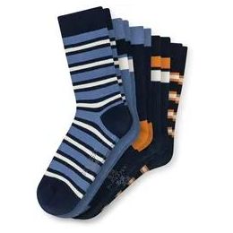 Kurzsocken Schiesser "Socken Legwear Teens 5er Pack", M&auml;dchen, Gr. 39-42, blau, Obermaterial: 75% Baumwolle CO. 24% Polyamid PA. 1% Elasthan EL., Socken