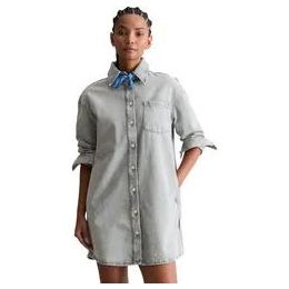 Marc O'Polo Jeanskleid MARC O'POLO DENIM "aus Rigid Denim", Damen, Gr. M, Normalgr&ouml;&szlig;en, light grau, Obermaterial: 100% Baumwolle, unifarben, oversize knielang, Manschette, Kleider