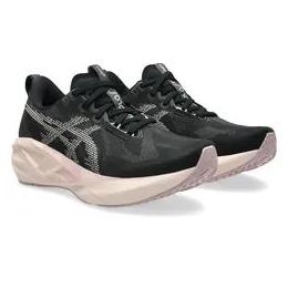 Laufschuh asics "NOVABLAST 5", Damen, Gr. 38, schwarz, pearl pink, Synthetik, Schuhe Laufschuh, mit Engineered Jacquard Mesh-Obermaterial, mit FF BLAST MAX Foam