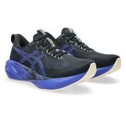 Laufschuh asics "NOVABLAST 5", Herren, Gr. 46,5, schwarz, cobalt burst, Synthetik, Schuhe Laufschuh, mit Engineered Jacquard Mesh-Obermaterial, mit FF BLAST MAX Foam