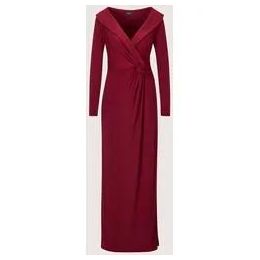 Madeleine Mode Abendkleid MADELEINE "Abendkleid Elegantes Stretchkleid in Wickel-Optik", Damen, Gr. 40, N-Gr, rot (rubinrot), Obermaterial: 95% Polyester PES. 5% Elasthan EL., Modern, figurbetont, V-Ausschnitt, Kleider Abendkleid, Wickeloptik durch Knoten