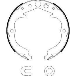 Hella Bremsbackensatz, Feststellbremse 8da355050041 f&uuml;r AMC Subaru Peugeot MITSUBISHI