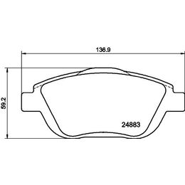 DON Bremsbelagsatz, Scheibenbremse pcp1408 f&uuml;r Peugeot Opel Citro&euml;n