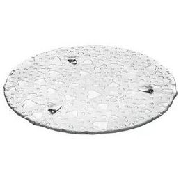 Tortenplatte Leonardo "Tortenplatte Heart &oslash; 34.0 cm transparent", bunt (transparent), Glas, Servierplatten, Tortenplatte