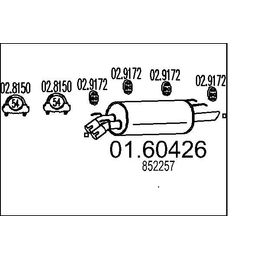 MTS MARKENTECHNIKSERVICEGMBH & CO. KG MTS Endschalld&auml;mpfer 0160426 f&uuml;r Opel