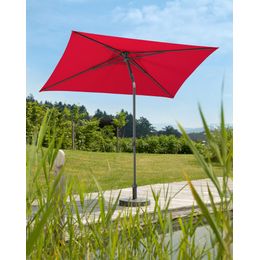 Schneider Schirme Sevilla Balkonschirm 240 x 140 cm rot - Sichtschutz & Sonnenschirme