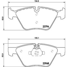 Hella Bremsbelagsatz, Scheibenbremse 8db355011321 f&uuml;r BMW (BRILLIANCE)