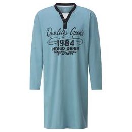 Pyjama Jan Vanderstorm "Nachthemd STIGMARK", Herren, Gr. 3XL, blau, Obermaterial: 100% Baumwolle CO., Homewear-Sets Pyjama