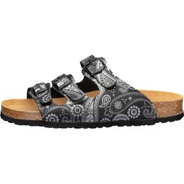 Lico Bioline Lady Power Damen Pantolette schwarz/silber 36 - Damenschuhe