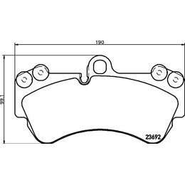 Hella Bremsbelagsatz, Scheibenbremse 8db355018701 f&uuml;r Porsche VW Skoda Mercedes