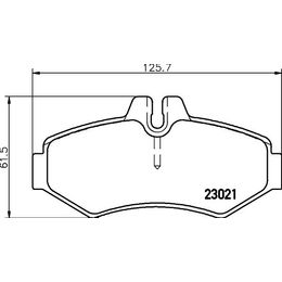 Hella Bremsbelagsatz, Scheibenbremse 8db355008651 f&uuml;r VW Mercedes