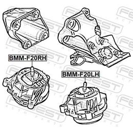 FEBEST Lagerung, Motor bmmf20lh links f&uuml;r BMW