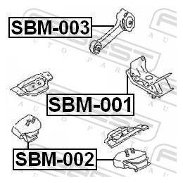 FEBEST Lagerung, Motor sbm002 vorne f&uuml;r Subaru