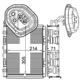 Mahle Verdampfer, Klimaanlage ae4000p f&uuml;r Mercedes