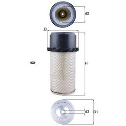 Mahle Luftfilter lx649 Filtereinsatz 317,7mm f&uuml;r Iveco Ford GMC Fiat LAMBORGHINI