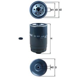 KNECHT Kraftstofffilter kc503d Anschraubfilter 143,2mm Gewindema&szlig;M16x1,5 f&uuml;r KIA
