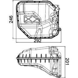 Mahle Ausgleichsbeh&auml;lter, K&uuml;hlmittel crt9000s f&uuml;r CUPRA Porsche