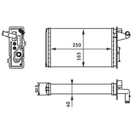 Mahle W&auml;rmetauscher, Innenraumheizung ah141000s f&uuml;r LANCIA Fiat