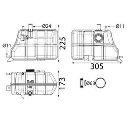 Mahle Ausgleichsbeh&auml;lter, K&uuml;hlmittel crt339000s f&uuml;r Ford REACH MAZDA