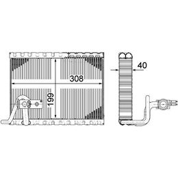 Mahle Verdampfer, Klimaanlage ae124000p f&uuml;r Citro&euml;n/Peugeot DS