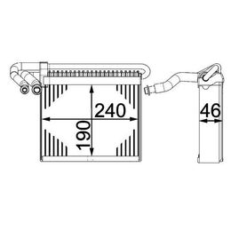 Mahle Verdampfer, Klimaanlage ae70000p f&uuml;r Ford
